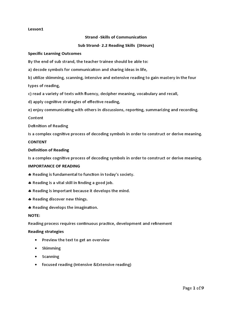 lesson-1-reading-skills-pdf-speed-reading-written-communication