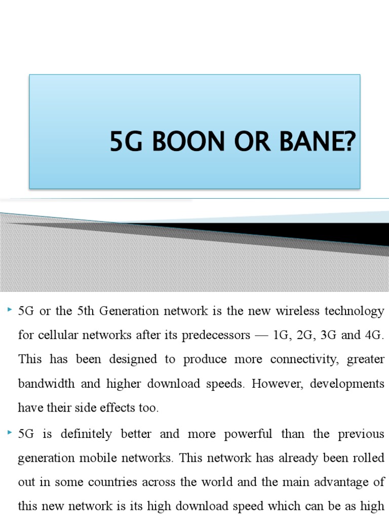 5G Boon or Bane | PDF | Computer Network | 4 G