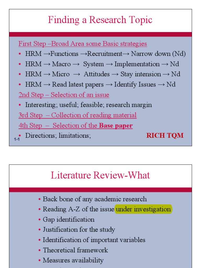 Session-2b-How To Find The Topic & L. Review | PDF