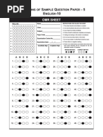 60 Questions OMR Sheet | PDF | Optical Character Recognition | Stationery