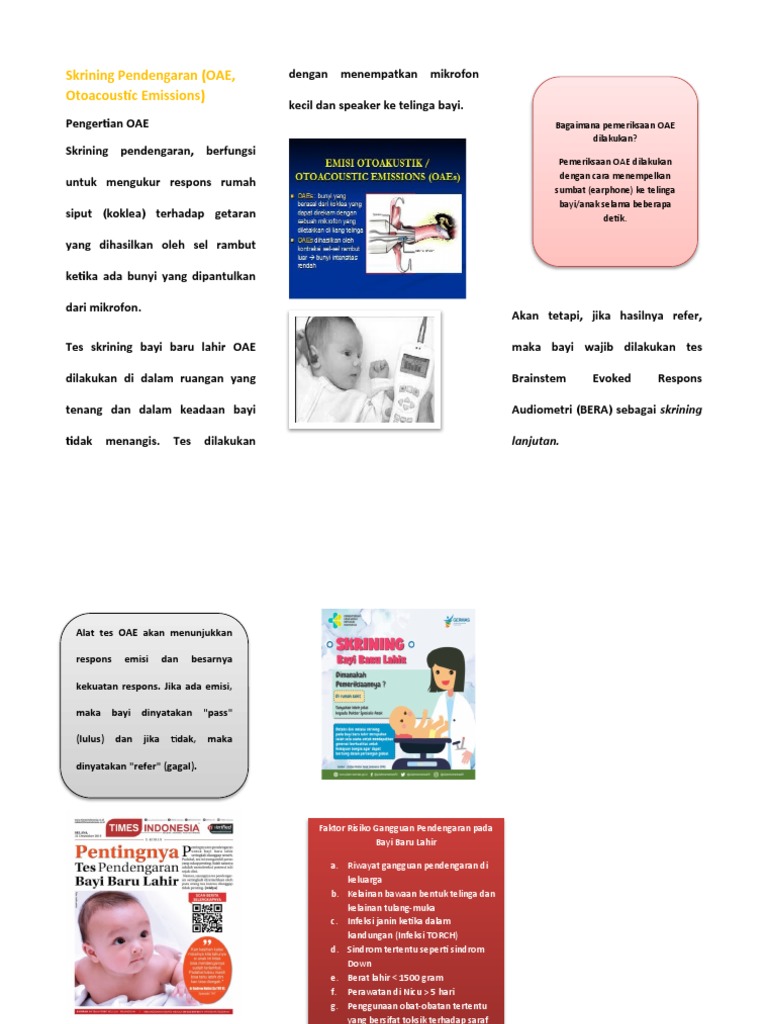 Skrining Pendengaran (OAE, Otoacoustic Emissions) | PDF