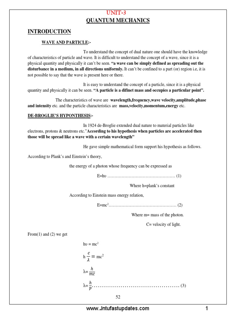 Applied Physics R20 - Unit-3 (Ref-3) | PDF | Electron | Waves