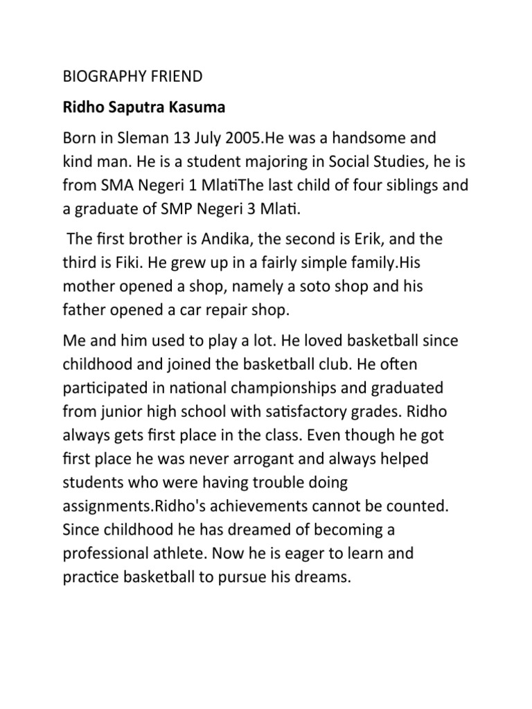 Biography Recount Worksheet 3 | PDF