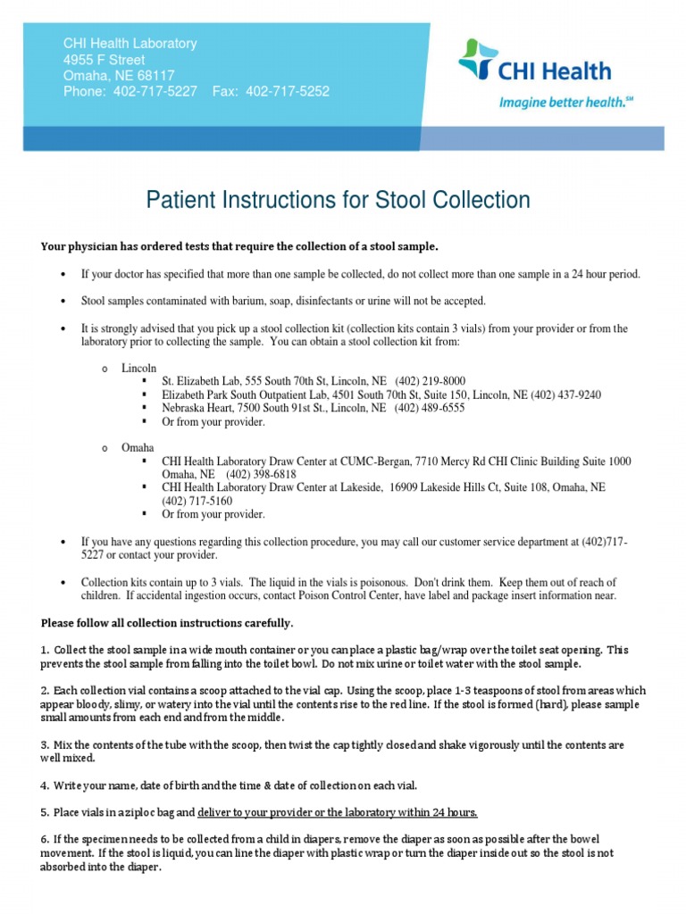 Patient Stool Collection | PDF | Human Feces | Patient