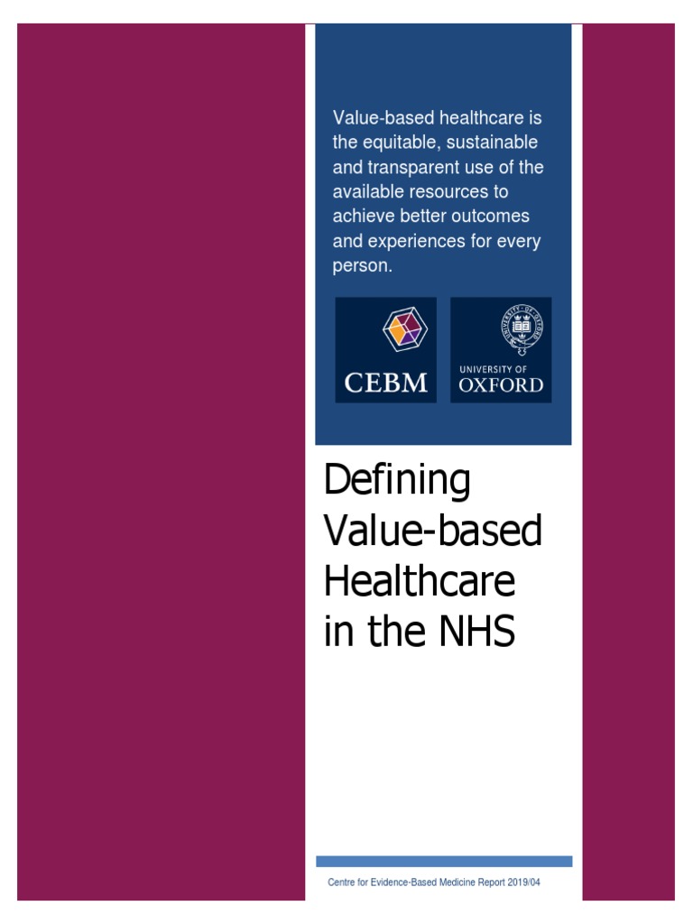Defining Value-Based Healthcare in NHS | PDF | Health Care | National ...