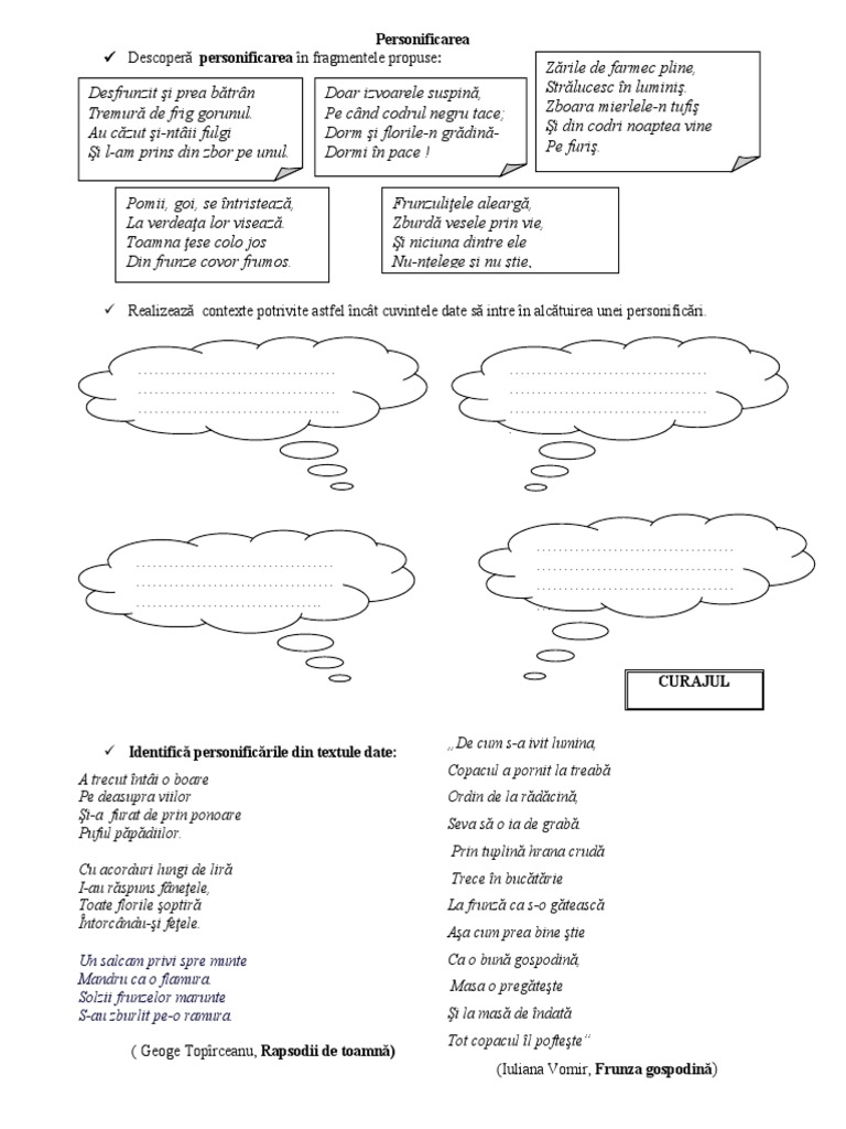 Personificarea - Exemple | PDF
