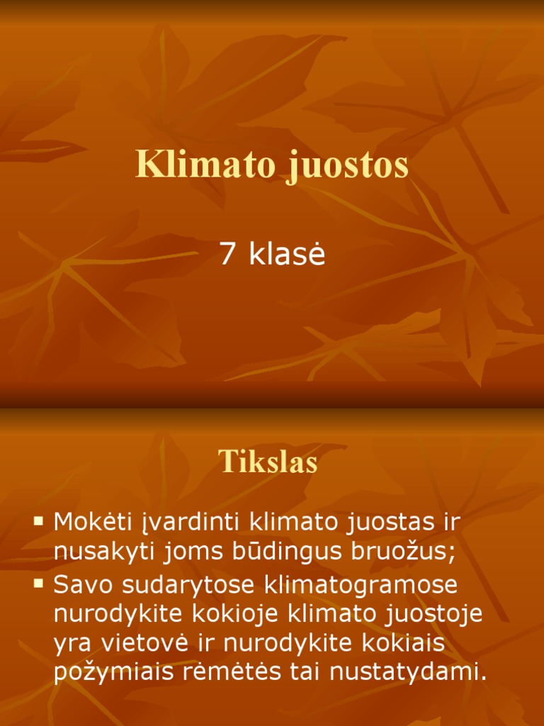 Klimato Juostos | PDF