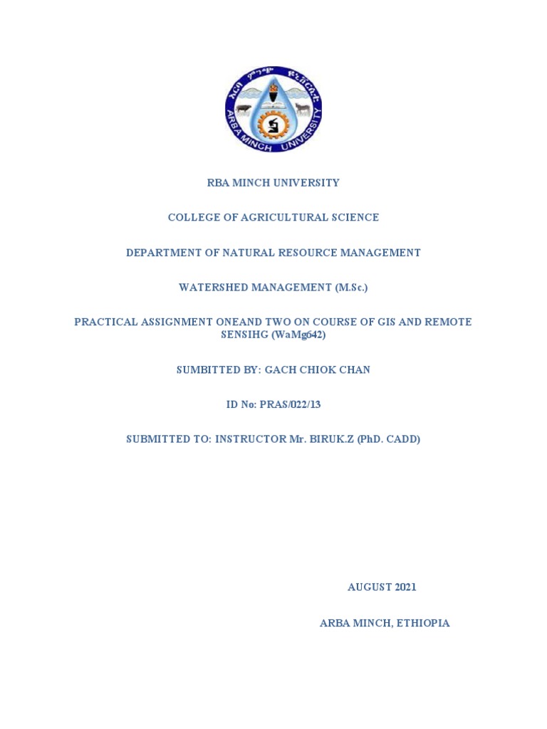 Practical Assignment-GIS and RS | PDF | Geographic Information System ...