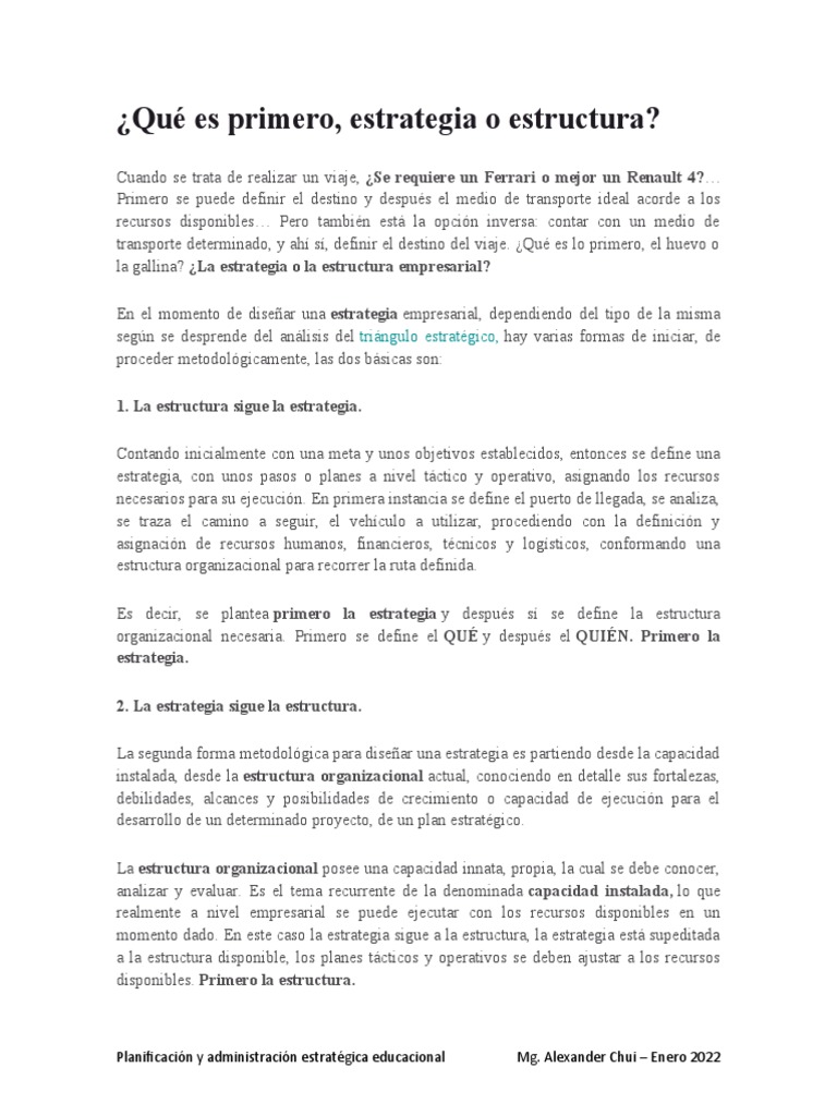 Qué Es Primero | PDF | Planificación | Business