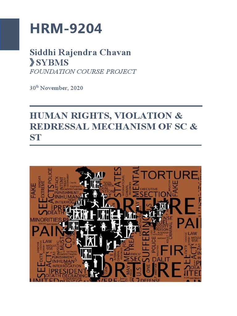Human Rights, Violation and Redressal Mechanism of SC & ST | PDF ...