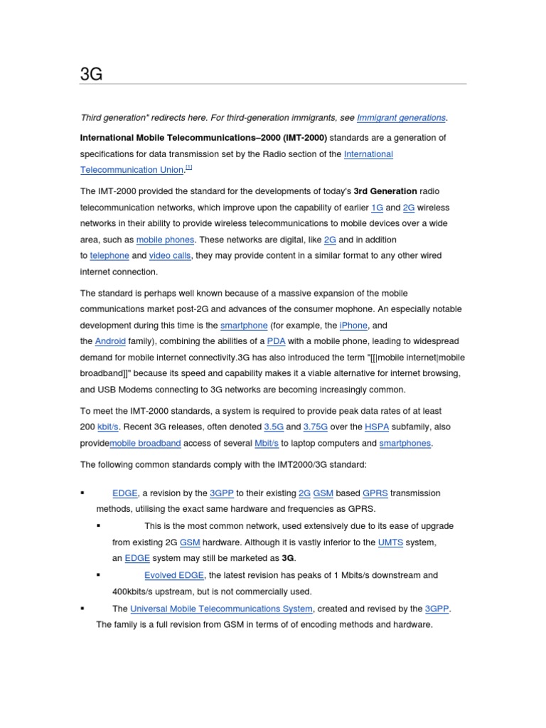 Third Generation" Redirects Here. For Third-Generation Immigrants, See ...