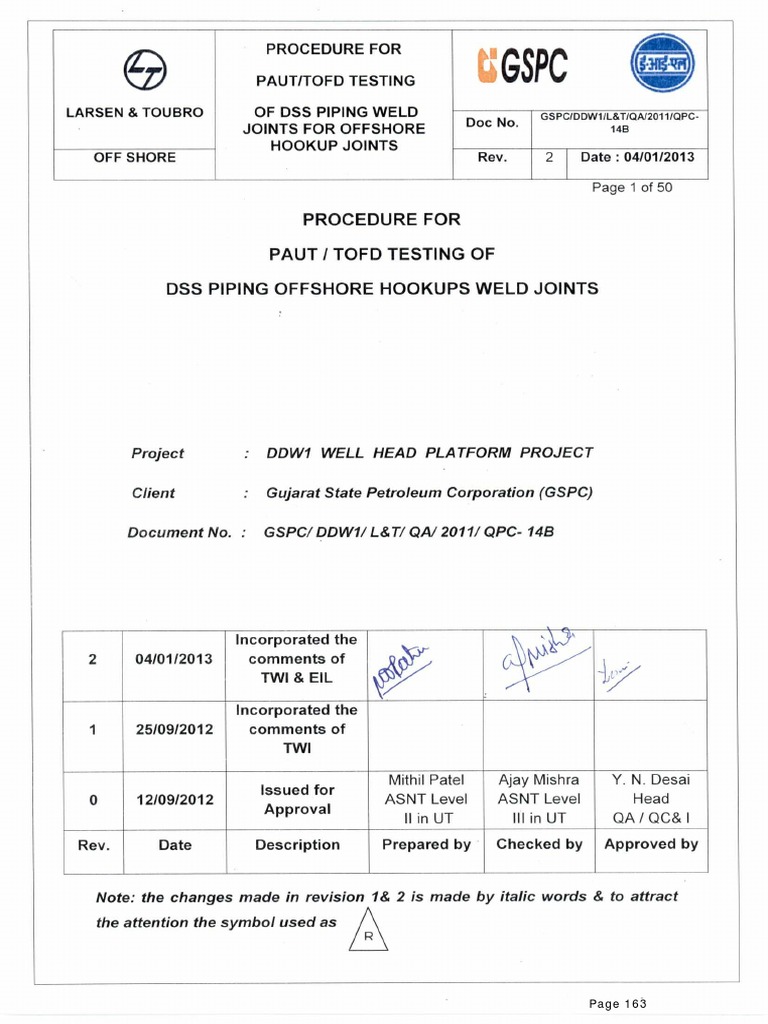 PAUT Procedure | PDF | Nondestructive Testing | Welding
