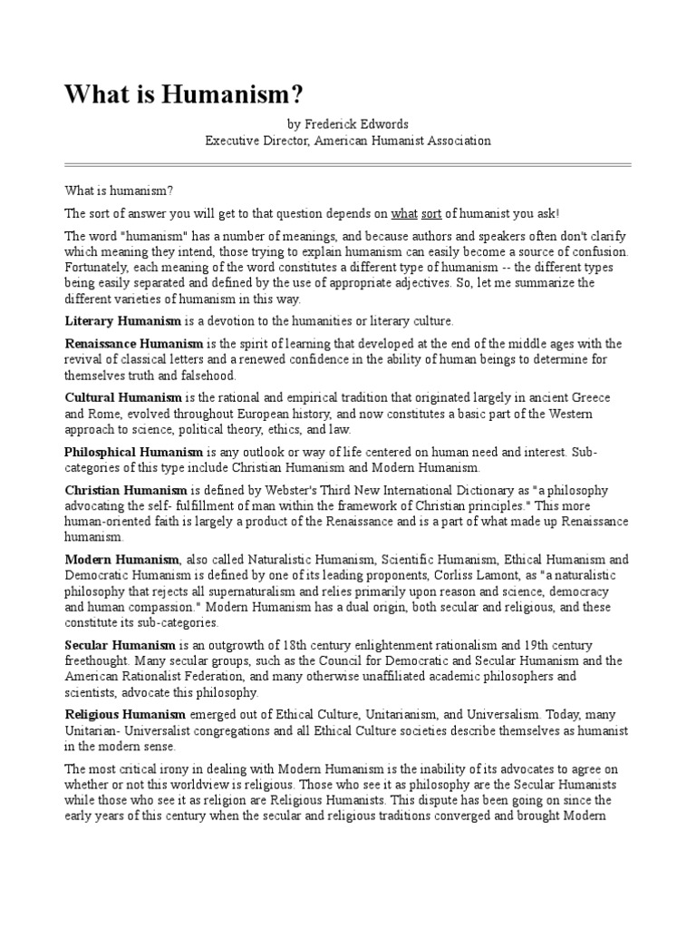 Humanism Explained Pdf Humanism Prometheus