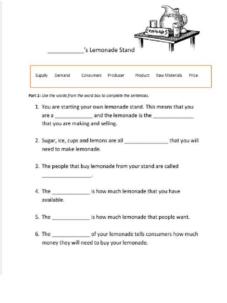 Lemonade Stand PDF | PDF