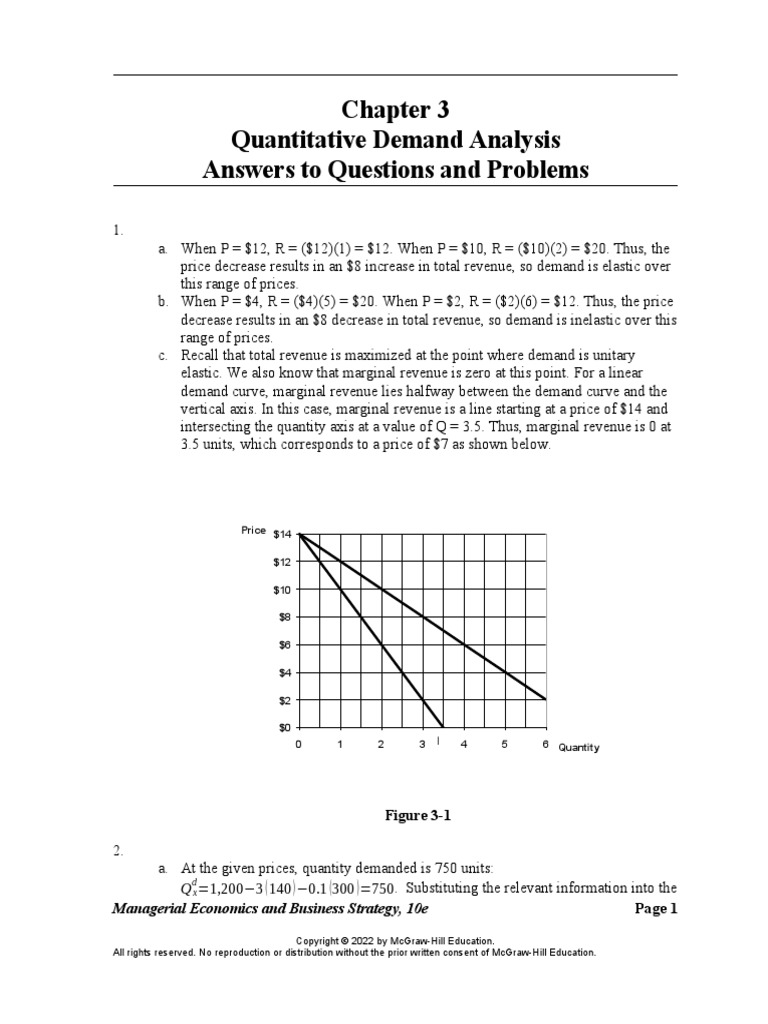 Quantitative Demand Analysis Answers To Questions and Problems | PDF | Errors And Residuals | Demand