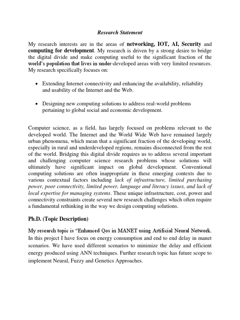 Research Statement | PDF | Computing | Internet
