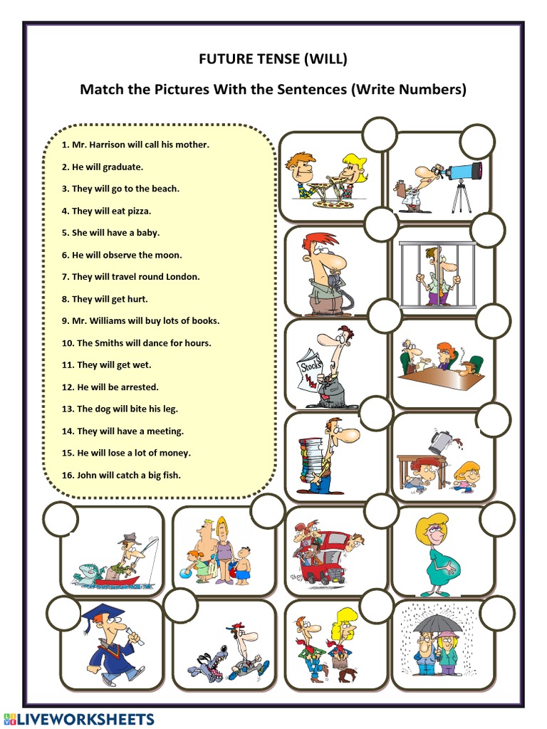Future Simple Matching Exercise | PDF