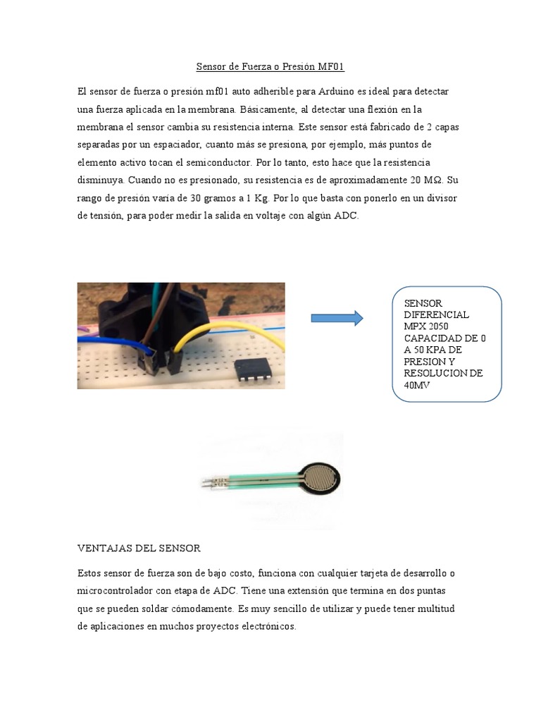 Sensor de Presion en Arduino | PDF | Sensor | Presión