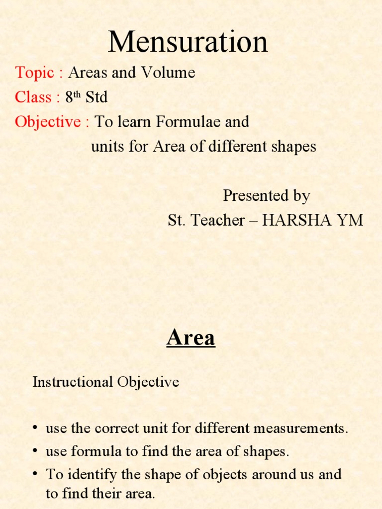 BEd ICT Based Lesson Plan Mathematics | PDF | Area | Triangle