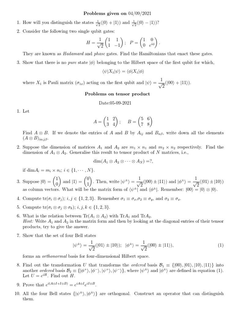 P 2 | PDF | Theoretical Physics | Matrix (Mathematics)