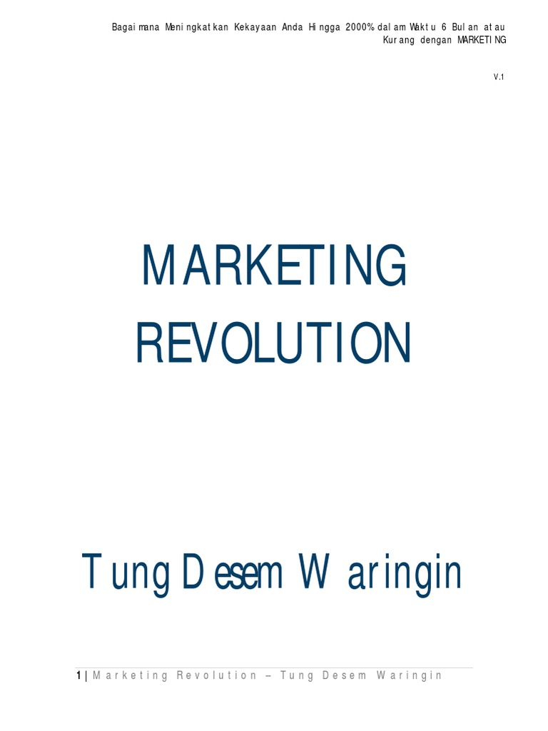 Marketing Revolution | PDF