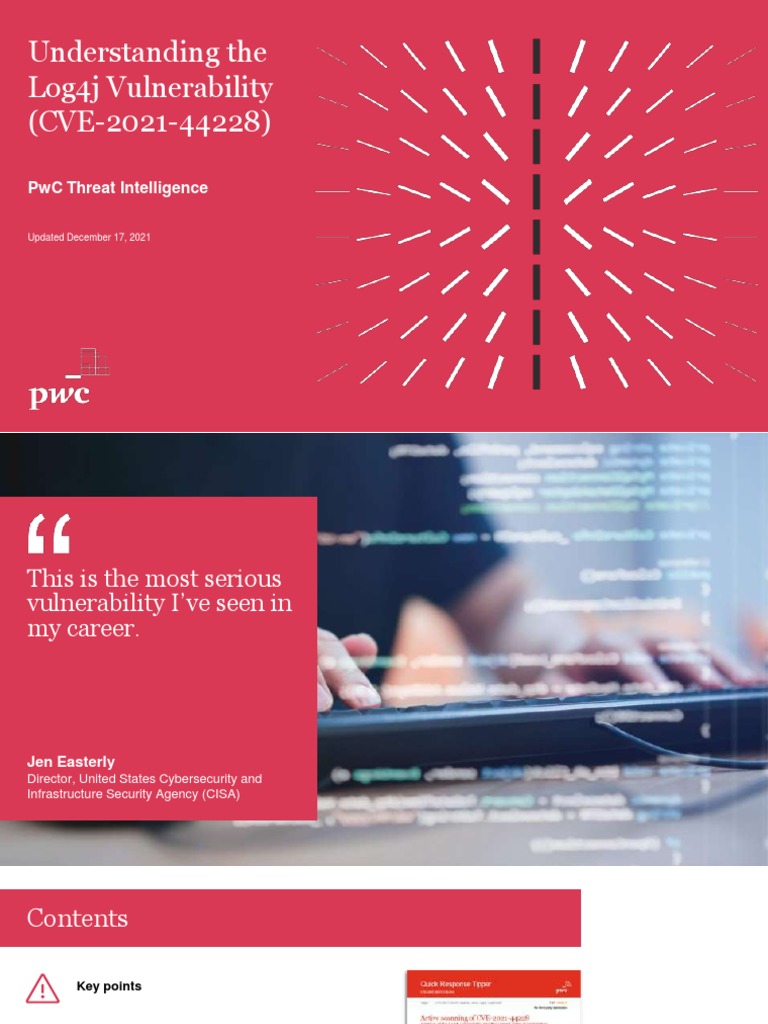 PWC Threat Intelligence - Log4j Explained - 17 Dec 21 | Download Free PDF | Vulnerability ...
