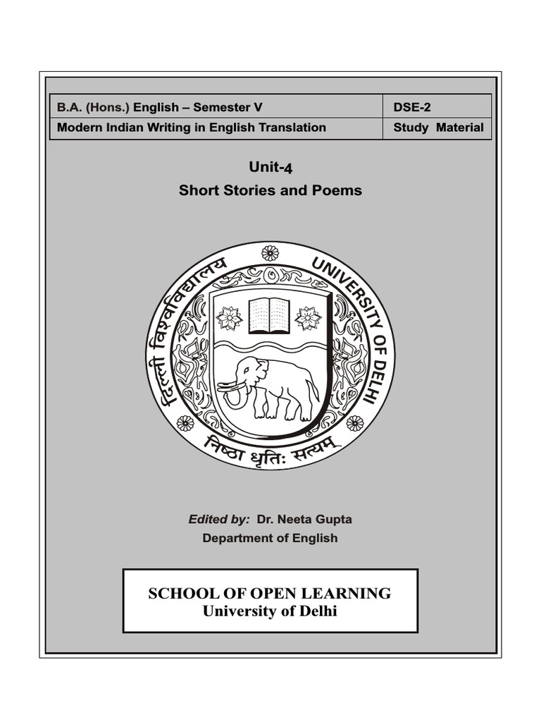 Unit 4-Short Stories and Poems | PDF | Short Stories