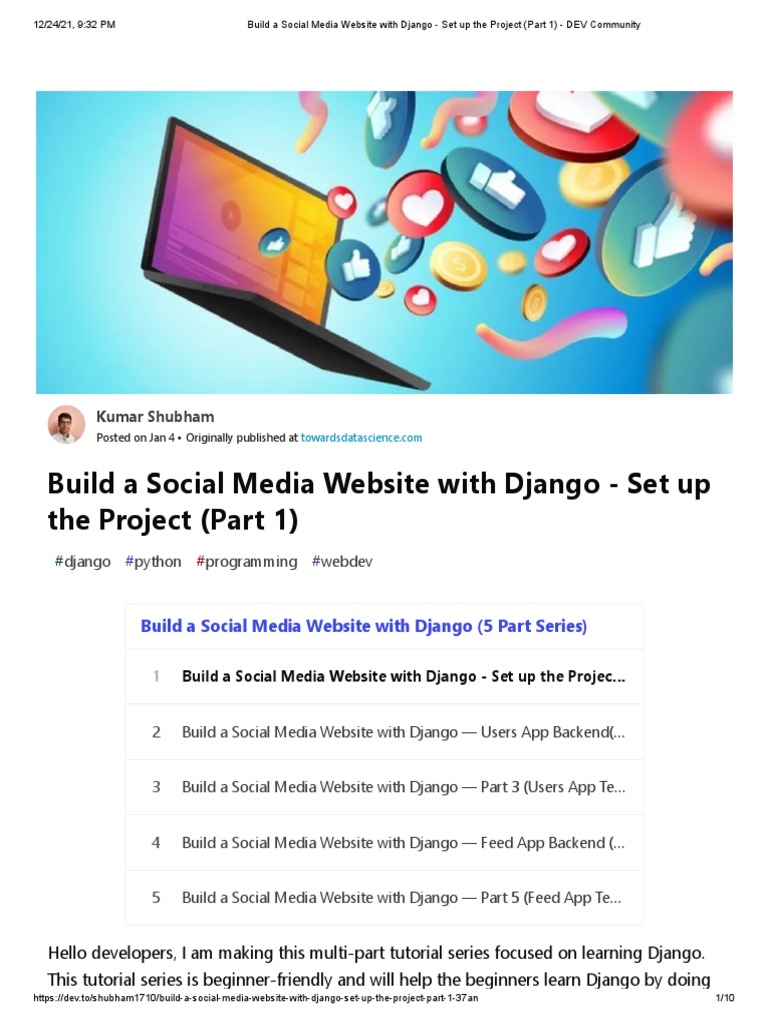 Build A Social Media Website With Django - Set Up The Project (Part 1 ...