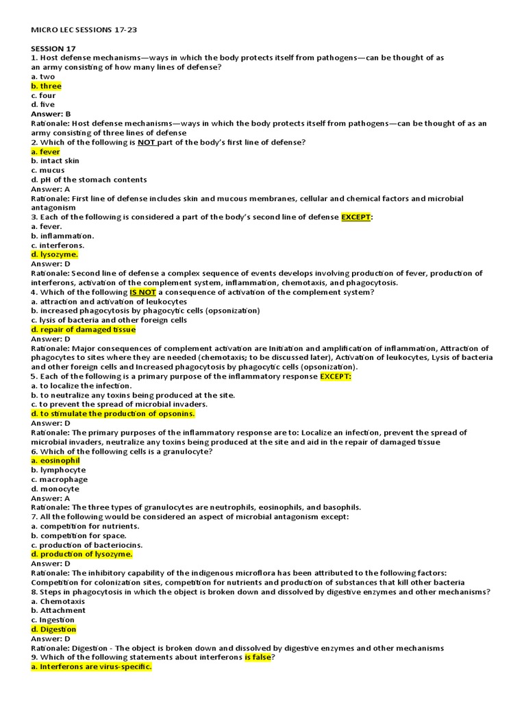 Micro Lec Ars Sessions 17 23 | PDF | T Helper Cell | T Cell