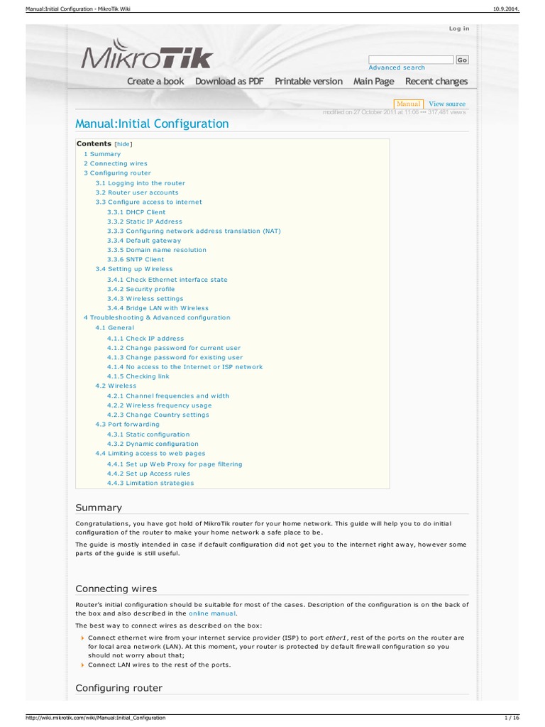 MikroTik - Config | PDF | Ip Address | Wireless Lan
