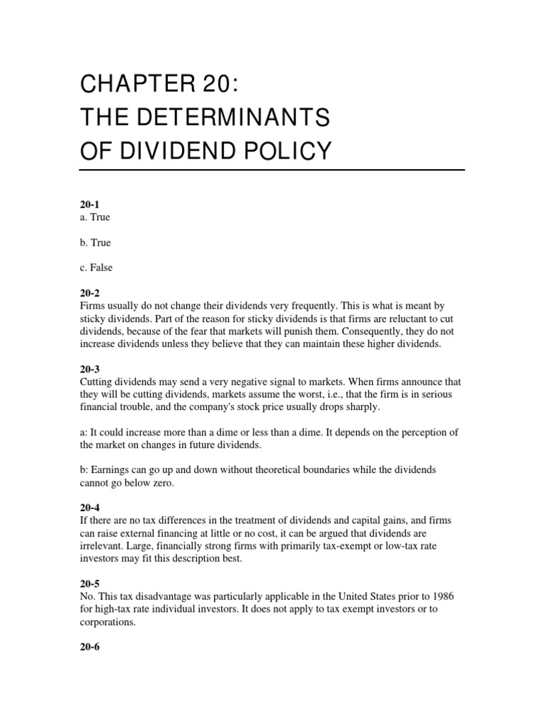 21 Dividend Policy | PDF | Dividend | Stocks