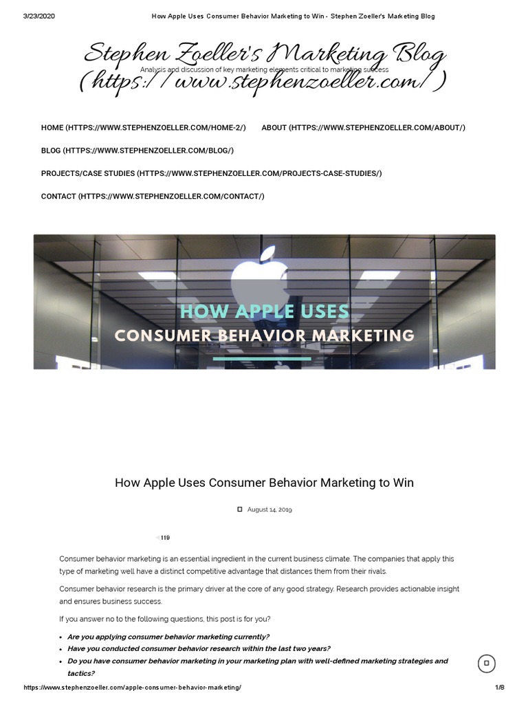 How Apple Uses Consumer Behavior Marketing To Win - Stephen Zoeller's ...