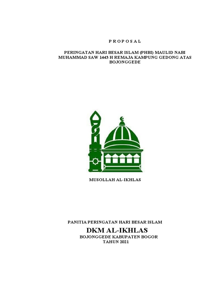 Proposal MD RT 003 RW 024 1443 | PDF