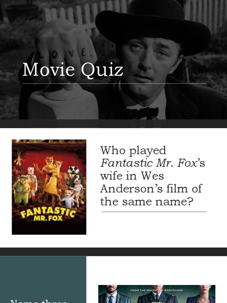 Movie Quiz | PDF