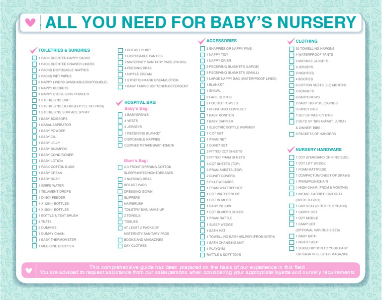 Baby City Layette List | PDF | Diaper | Domestic Implements