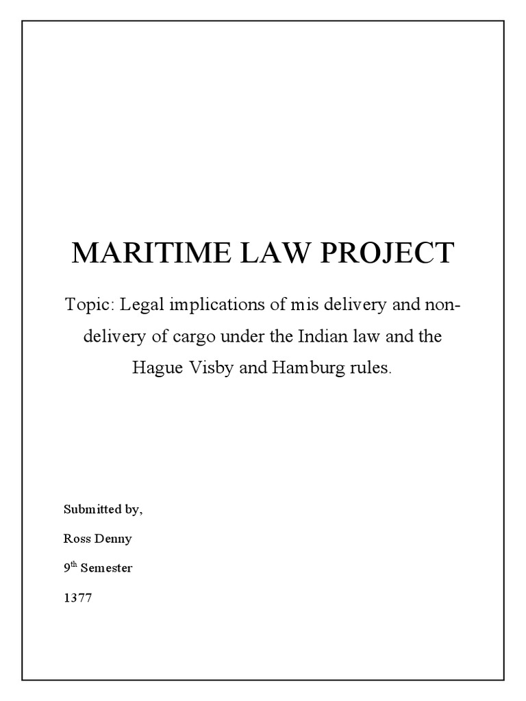 Legal Aspects of Cargo Misdelivery | PDF | Bill Of Lading | Lawsuit