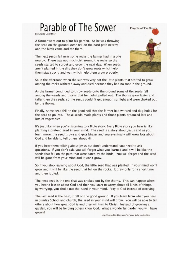 Parable of The Sower | PDF