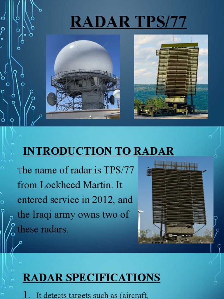 TPS/77 Radar Specifications Overview | PDF