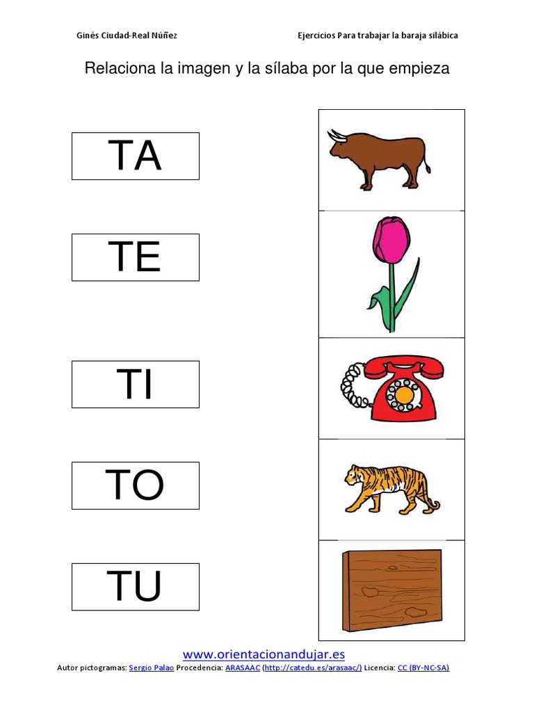 Ejercicios para Trabajar La Baraja Silábica MAYUSCULAS CUARTA PARTE | PDF | Fonología | Fonética