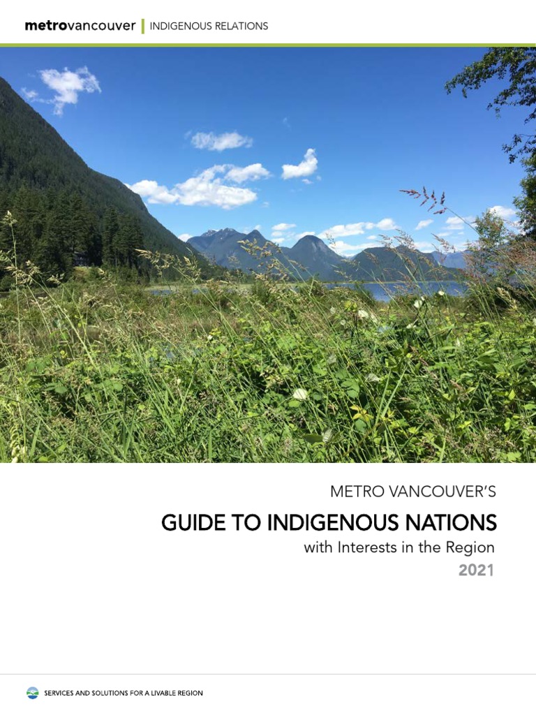 Guide To Indigenous Nations: Metro Vancouver'S With Interests in The ...
