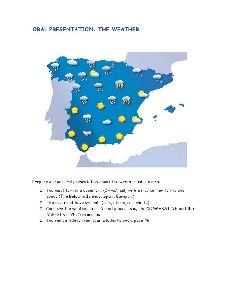 Weather Presentation with Map Symbols | PDF