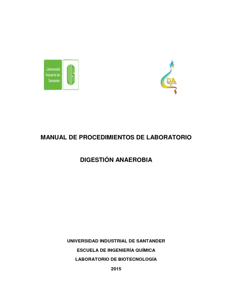 Manual de Procedimientos Lab DA FINAL | PDF | Amoníaco | Digestión anaeróbica