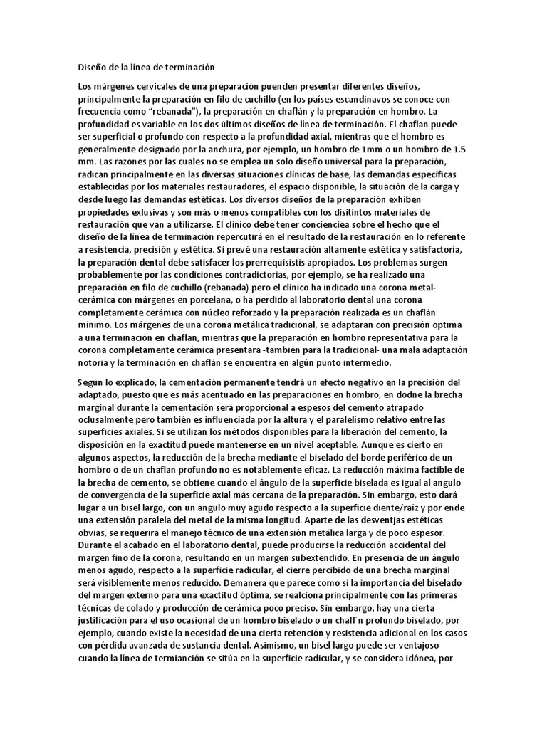 Línea de Terminación | PDF | Dentadura postiza | Cerámica