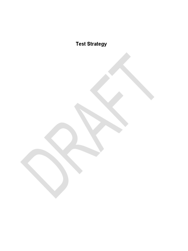 Test Strategy Sample | PDF | Software Testing | Unit Testing