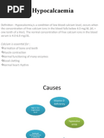 Hypocalcemia Treatment Guidelines | PDF | Vitamin D | Magnesium