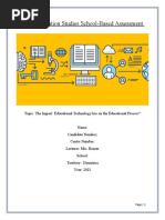 CAPE Communication Studies IA Sample | PDF | Classroom | Nonverbal ...
