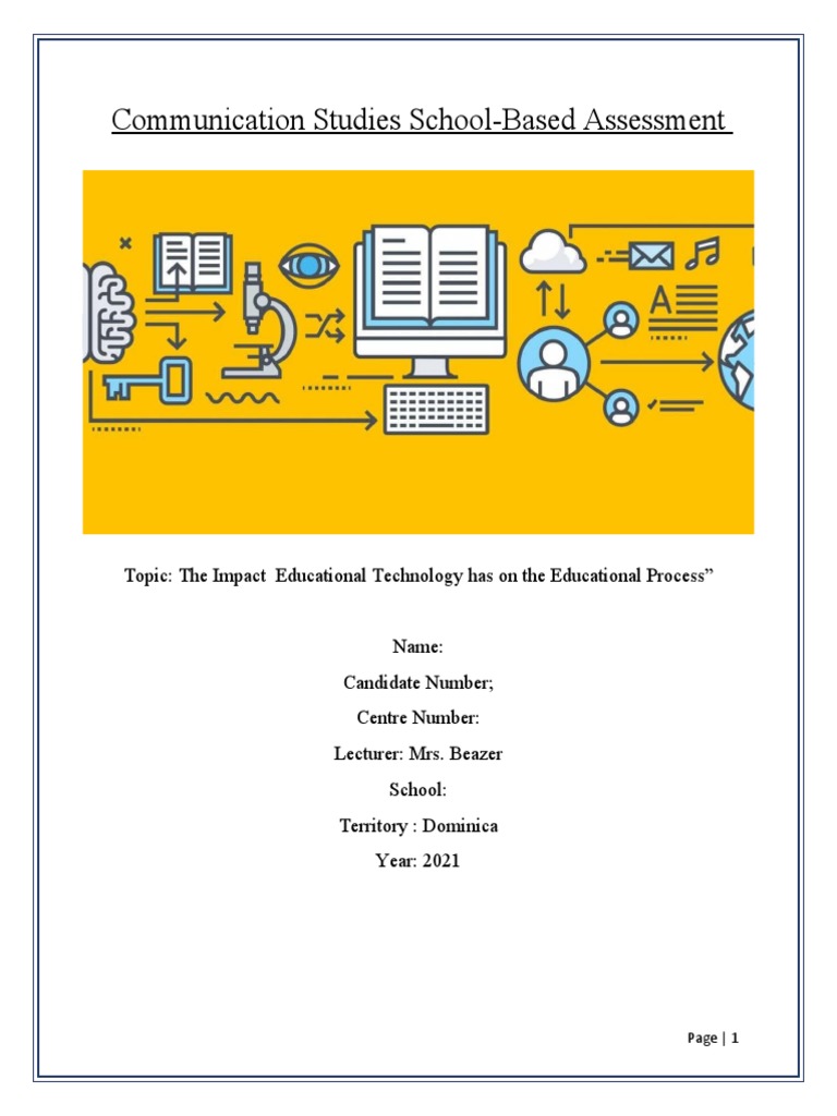 CAPE Communication Studies SBA | PDF | Educational Technology ...