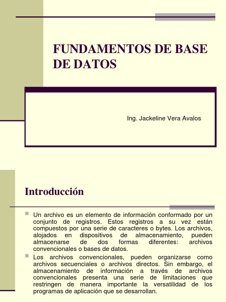 Fundamentos de Base de datos | Bases de datos | Base de datos relacional | Prueba gratuita de 30 ...