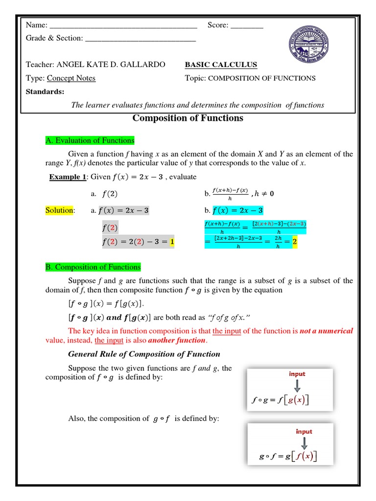 Ste Calculus 10 q2 w1 | PDF | Function (Mathematics) | Logic