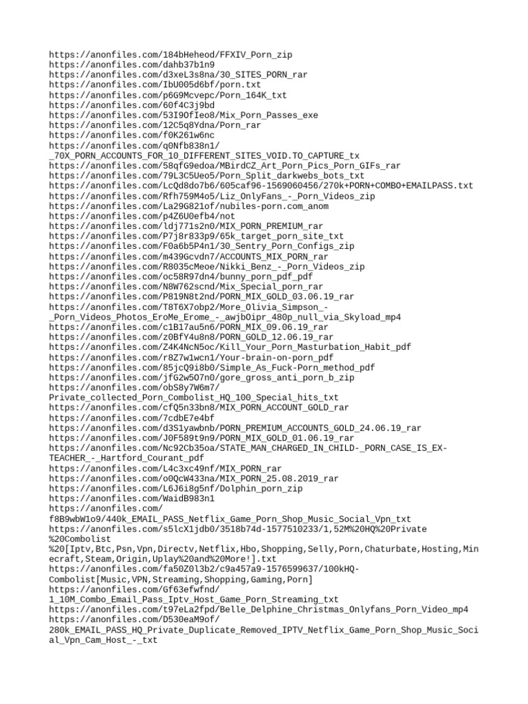 200 Anonfiles (Porn Related) | PDF | Online Services | Multimedia
